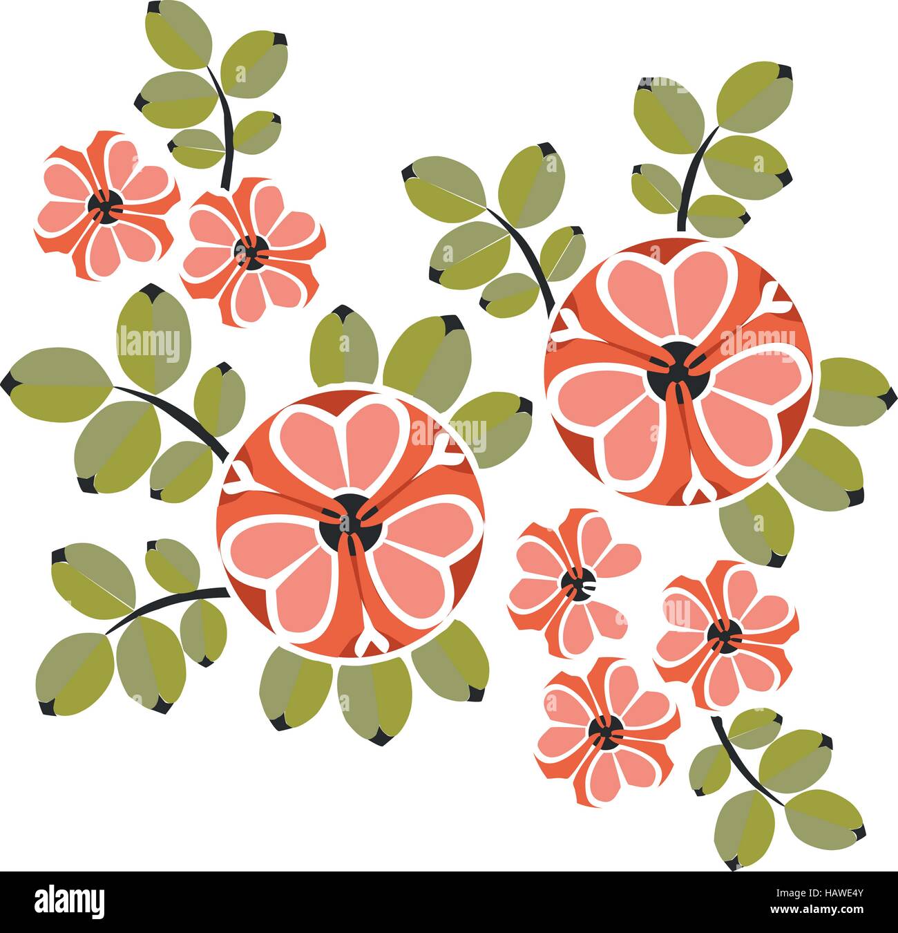 Garden in color Cut Out Stock Images & Pictures - Alamy