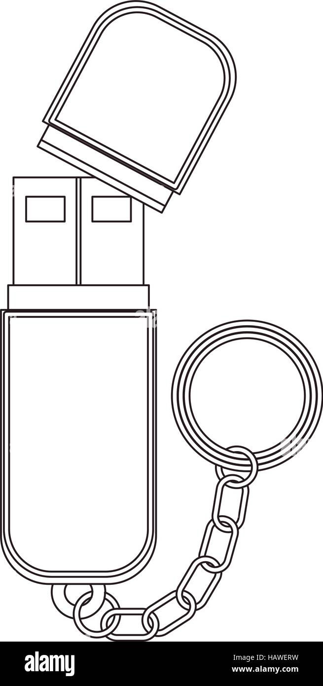 Usb icon. Connection technology equipment and hardware theme. Isolated ...