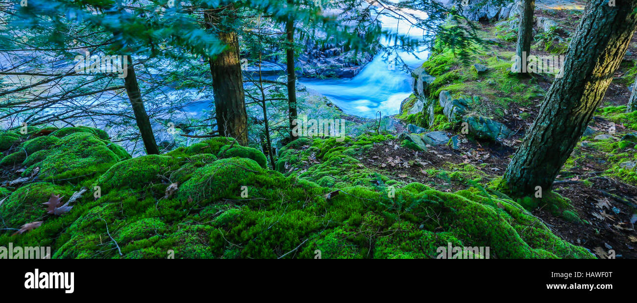 Panoramic view of the Eau Claire River in central Wisconsin Stock Photo ...
