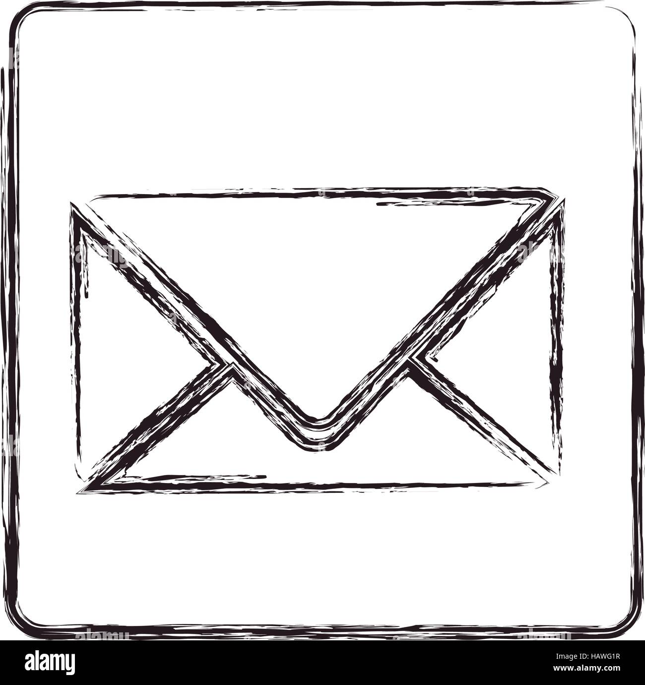 Envelope icon. Email mail message letter and marketing theme. Isolated ...