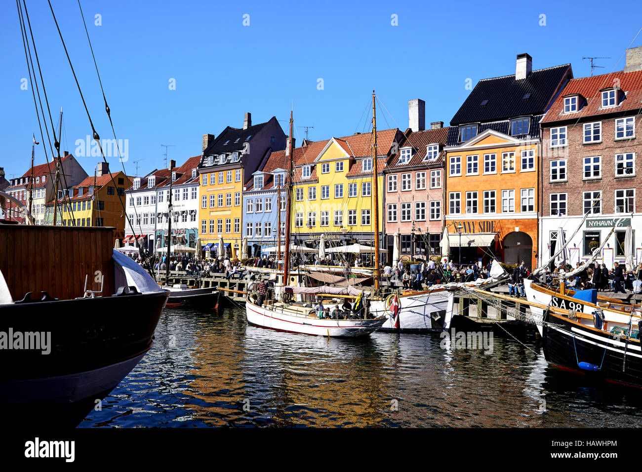 Nyhavn (New Harbour) in Copenhagen, Denmark Stock Photo - Alamy