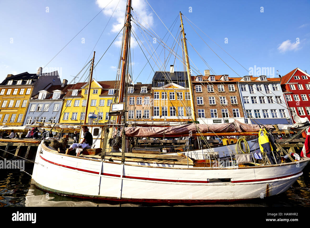 Nyhavn (New Harbour) in Copenhagen, Denmark Stock Photo - Alamy
