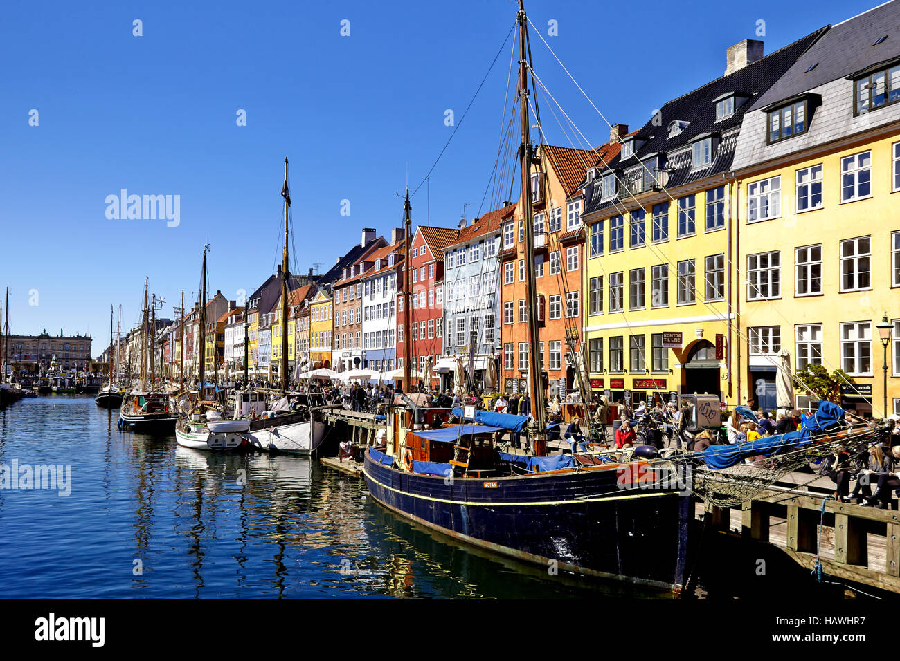 Nyhavn (New Harbour) in Copenhagen, Denmark Stock Photo - Alamy
