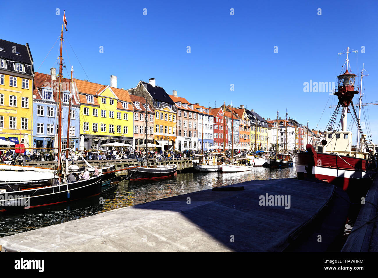 Nyhavn (New Harbour) in Copenhagen, Denmark Stock Photo - Alamy