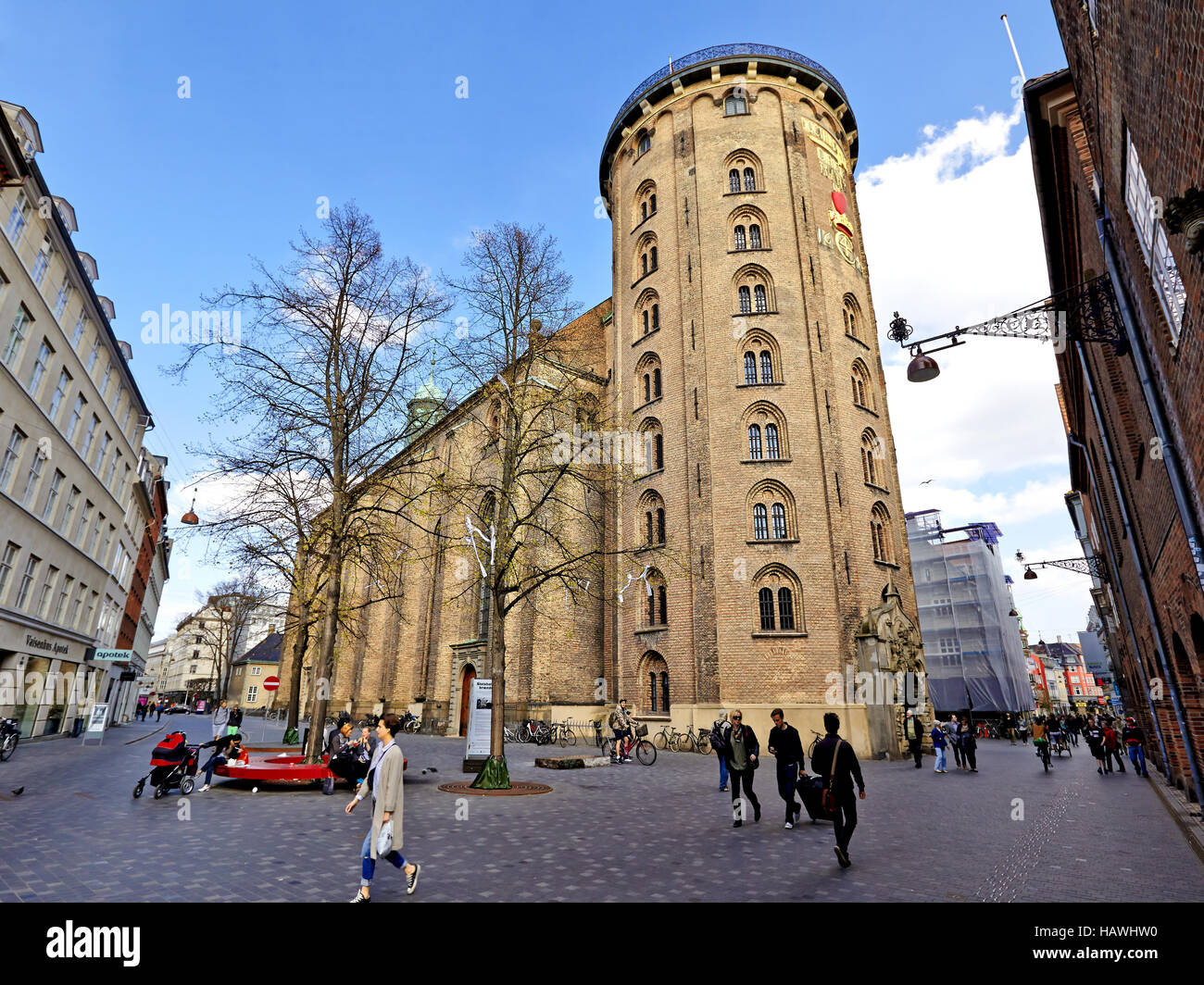 Round Tower in Copenhagen Stock Photo - Alamy