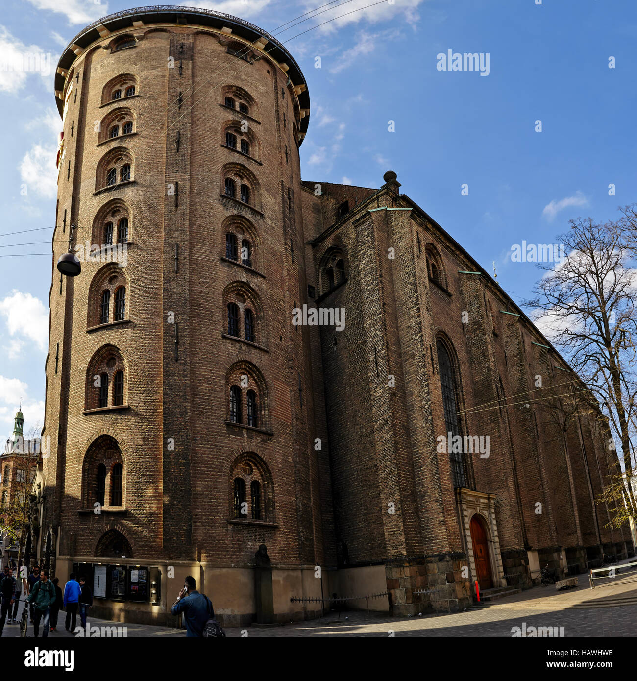 Round Tower in Copenhagen Stock Photo - Alamy