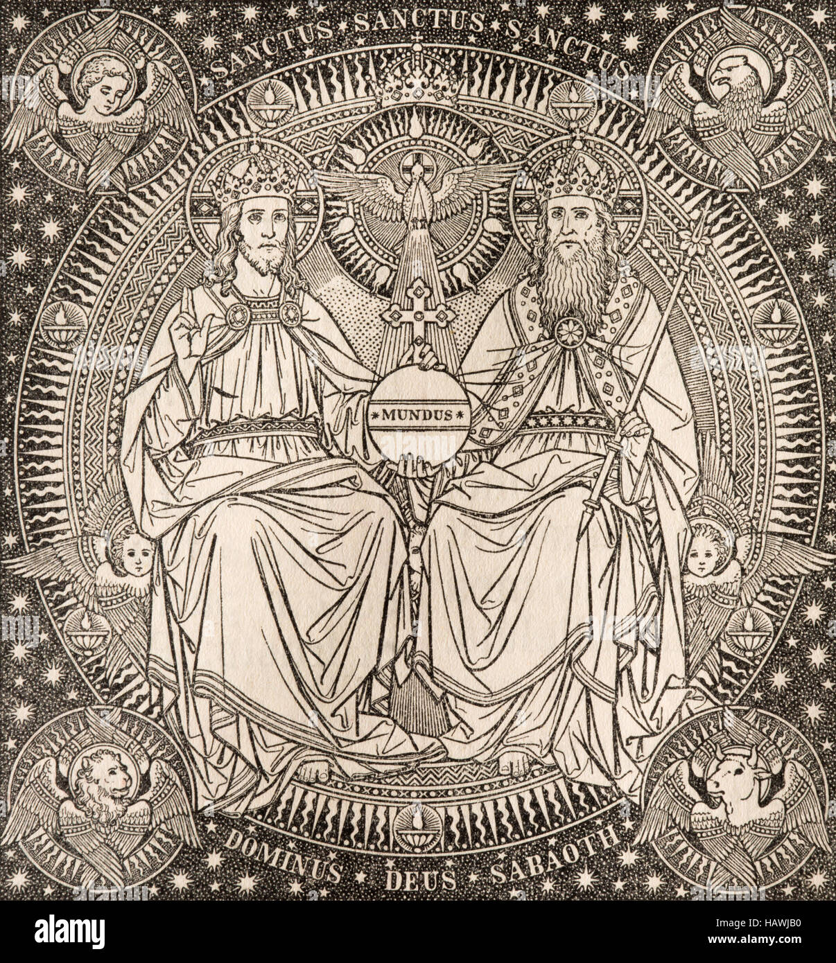 BRATISLAVA, SLOVAKIA, NOVEMBER - 21, 2016: The lithography of Holy ...