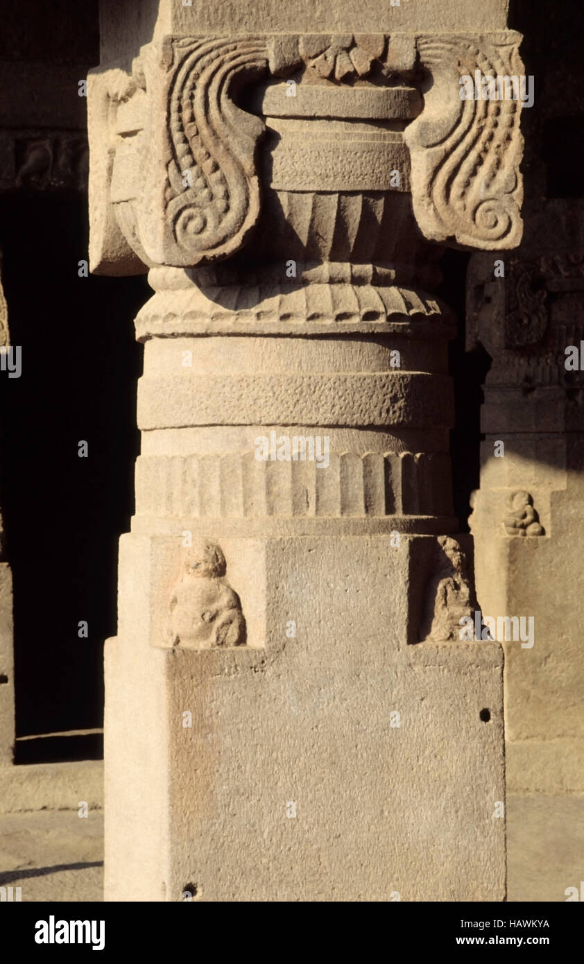 Cave No 16 : Kailasa temple, Pillar detail, Ellora, Aurangabad ...