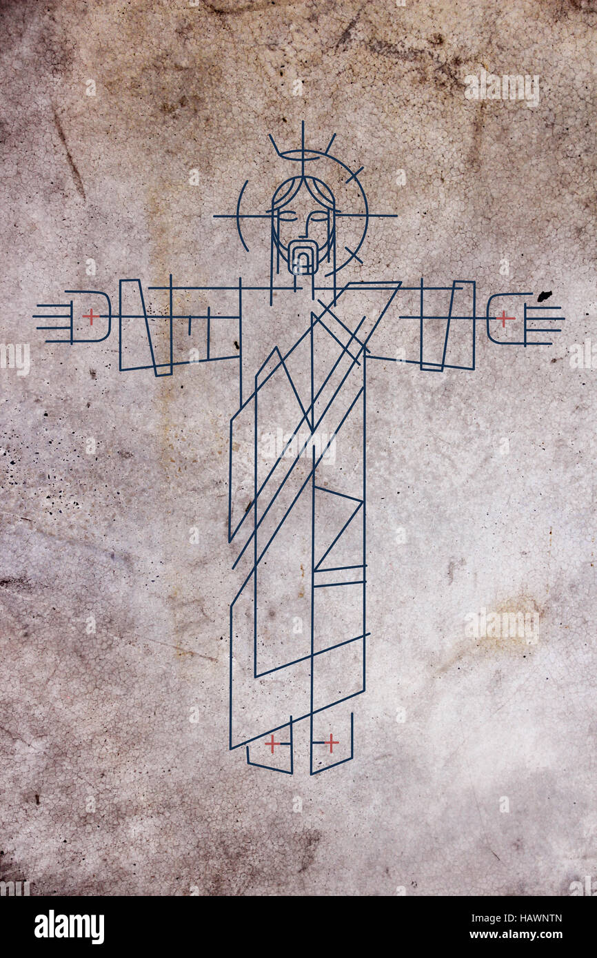 Illustration or drawing of Jesus Christ in a minimalist style Stock ...
