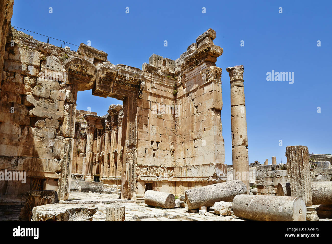 Temple of Bacchus - Baalbek, Lebanon Stock Photo - Alamy