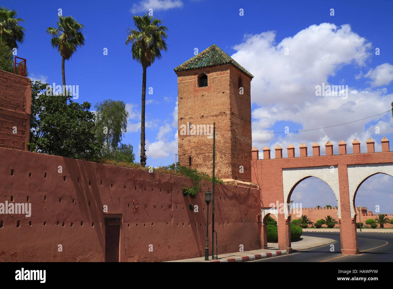 Marrakech Old City Walls Stock Photo - Alamy
