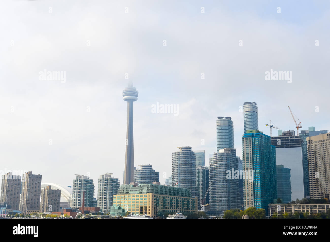 Toronto downtown, CN tower and condominium construction Stock Photo - Alamy