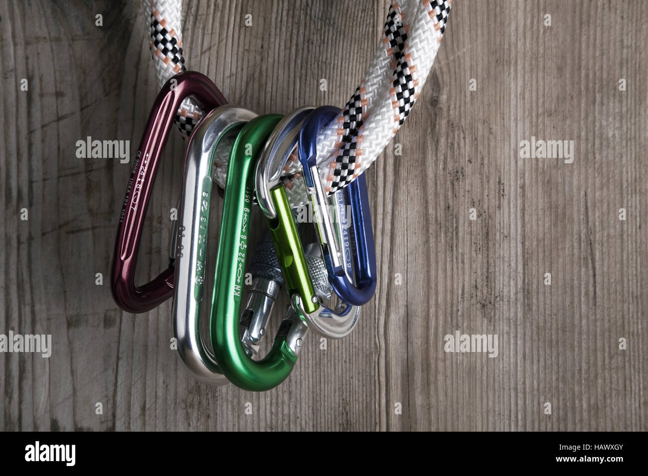 Carabiner hooks hi-res stock photography and images - Alamy
