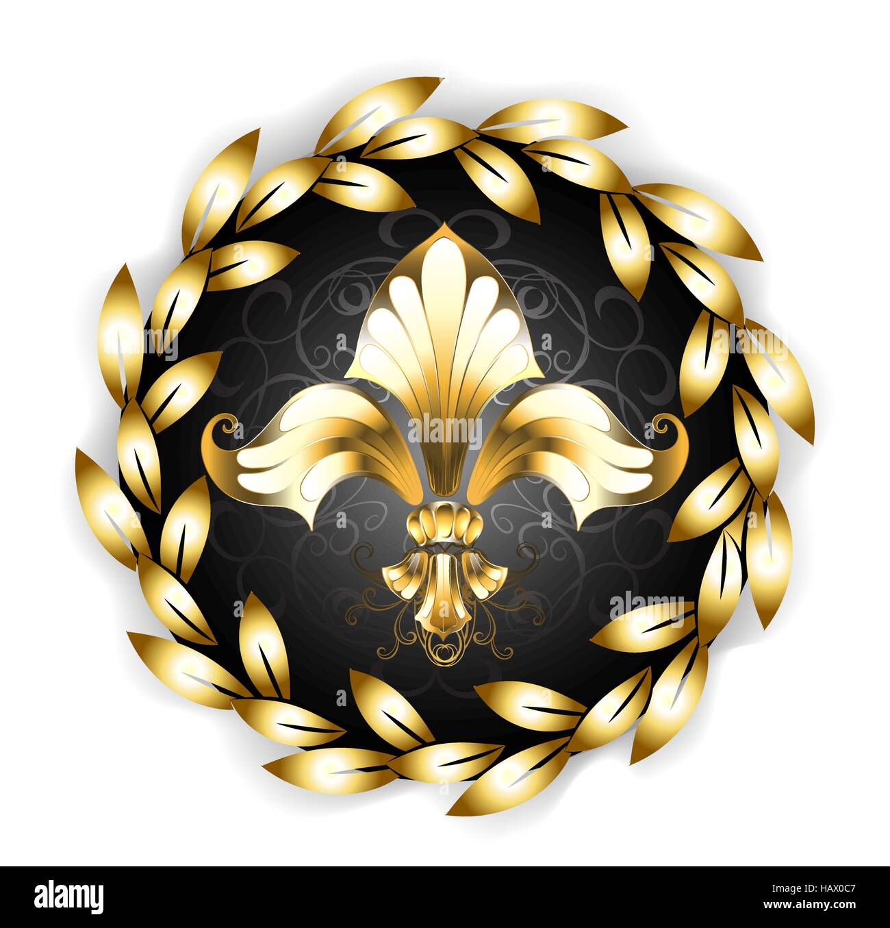 Laurel leaf on white Stock Vector Images - Alamy