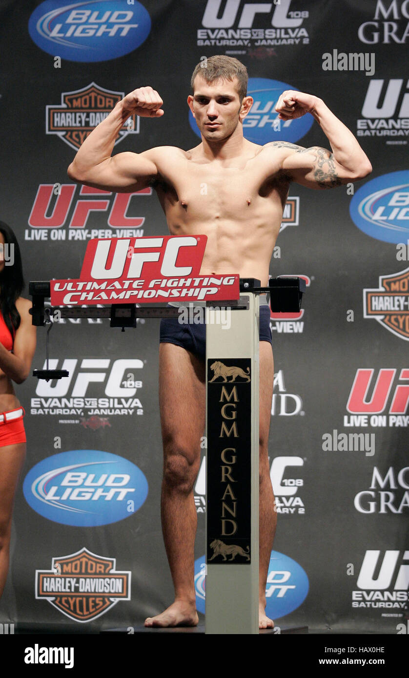 John Gunderson at the UFC 108 weigh-ins at the MGM Grand Garden Arena ...