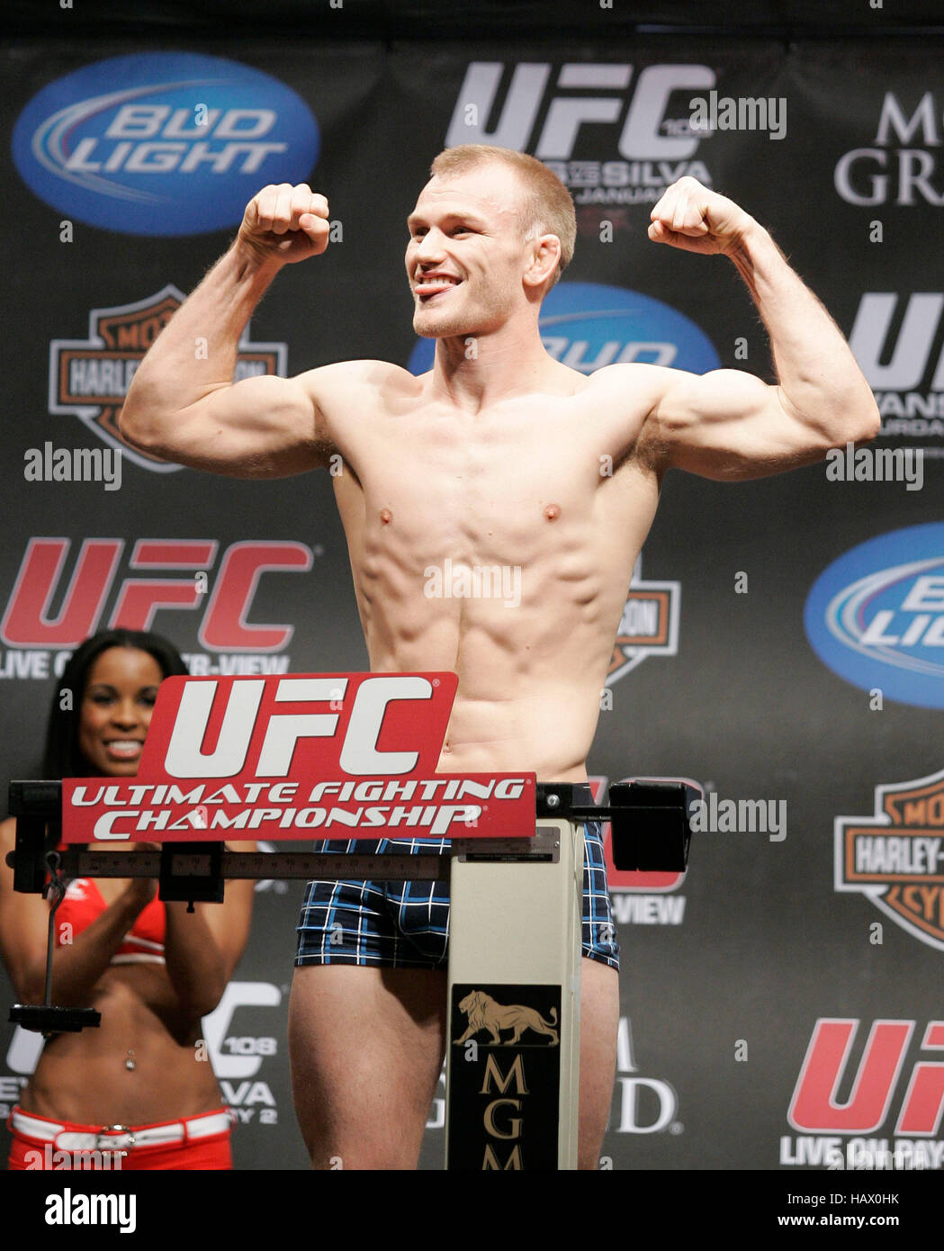 Martin Kampmann, at the UFC 108 weigh-ins at the MGM Grand Garden Arena ...