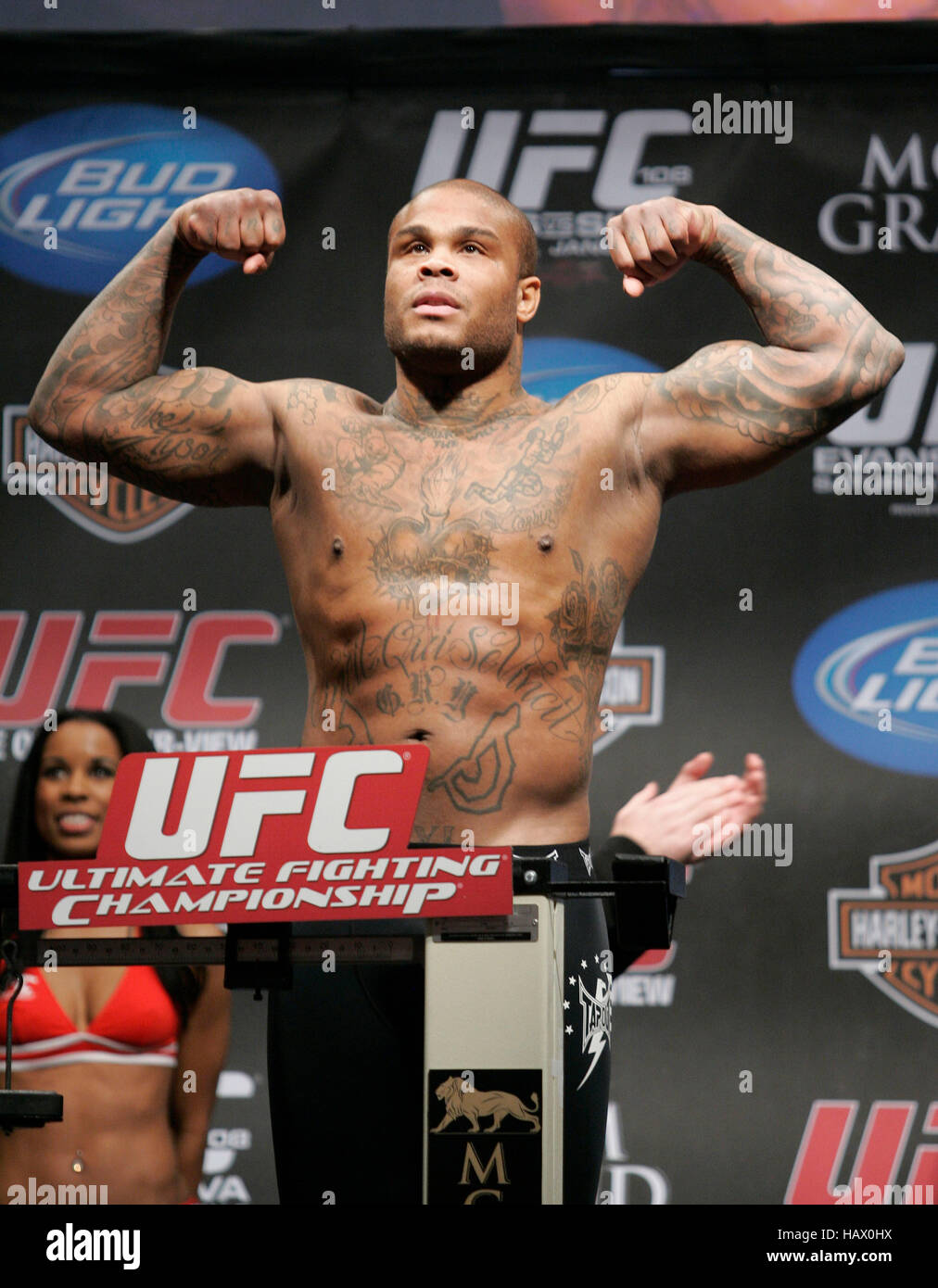 Gilbert Yvel at the UFC 108 weigh-ins at the MGM Grand Garden Arena on ...