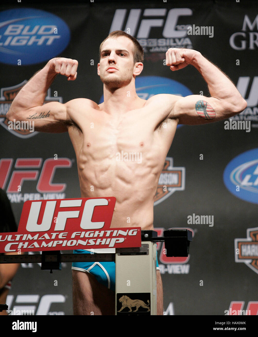 Cole Miller at the UFC 108 weigh-ins at the MGM Grand Garden Arena on ...