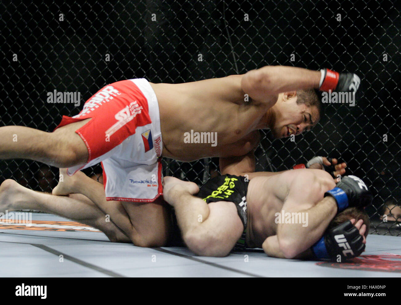 Mark Munoz, top, fights Ryan Jensen during UFC 108 at the MGM Grand ...