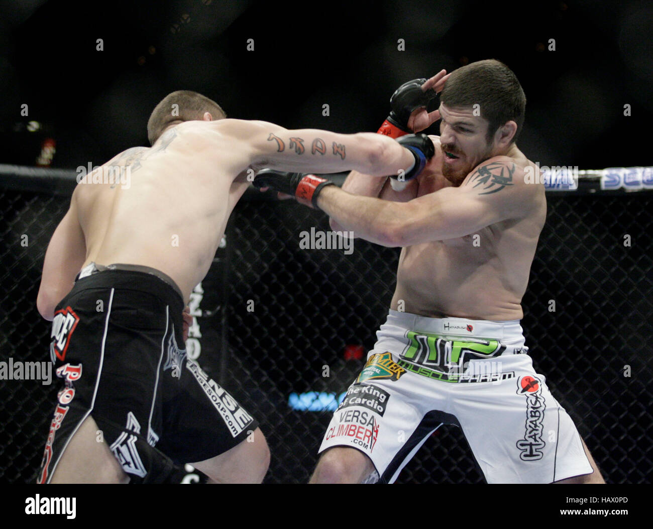 Jim Miller, right, fights Duane Ludwig during UFC 108 at the MGM Grand ...