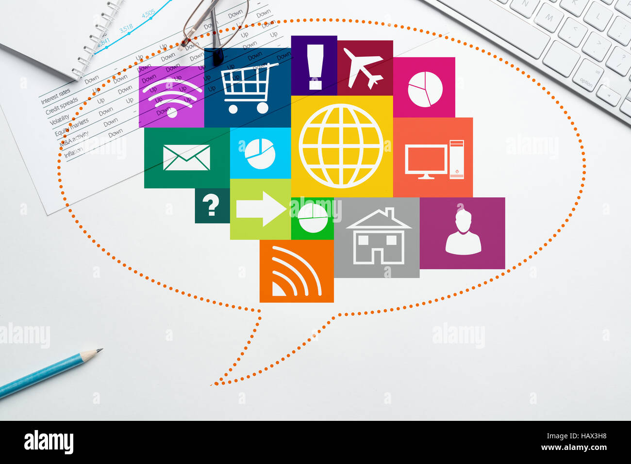 Interface design for mobile and web application Stock Photo - Alamy