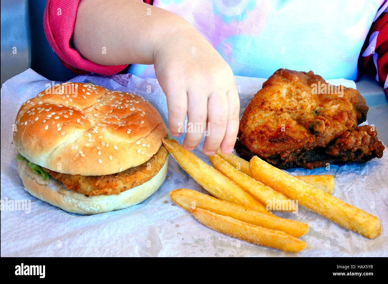 Child Burger Fries High Resolution Stock Photography and Images - Alamy