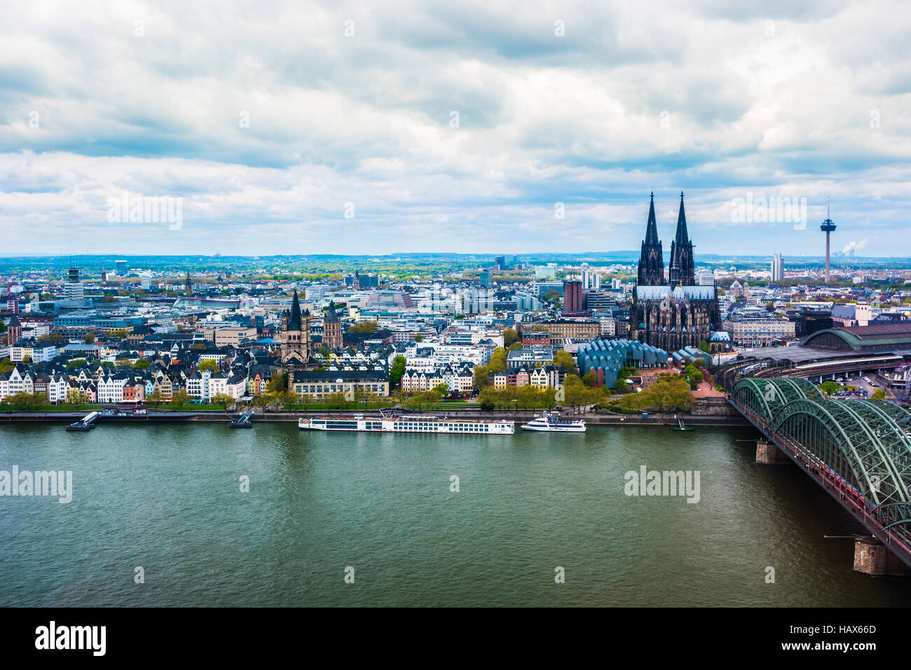 Aerial view of Cologne, Germany Stock Photo - Alamy