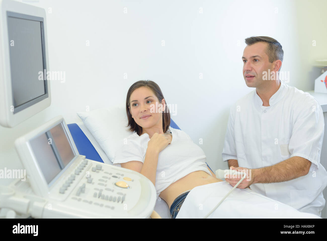 examination on the belly Stock Photo - Alamy