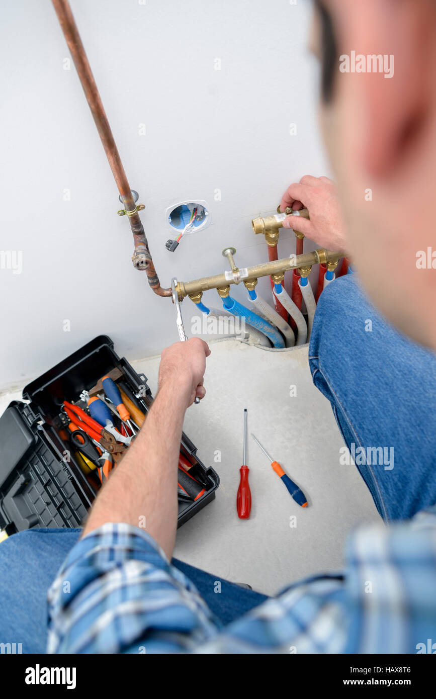 Checking water supply Stock Photo - Alamy