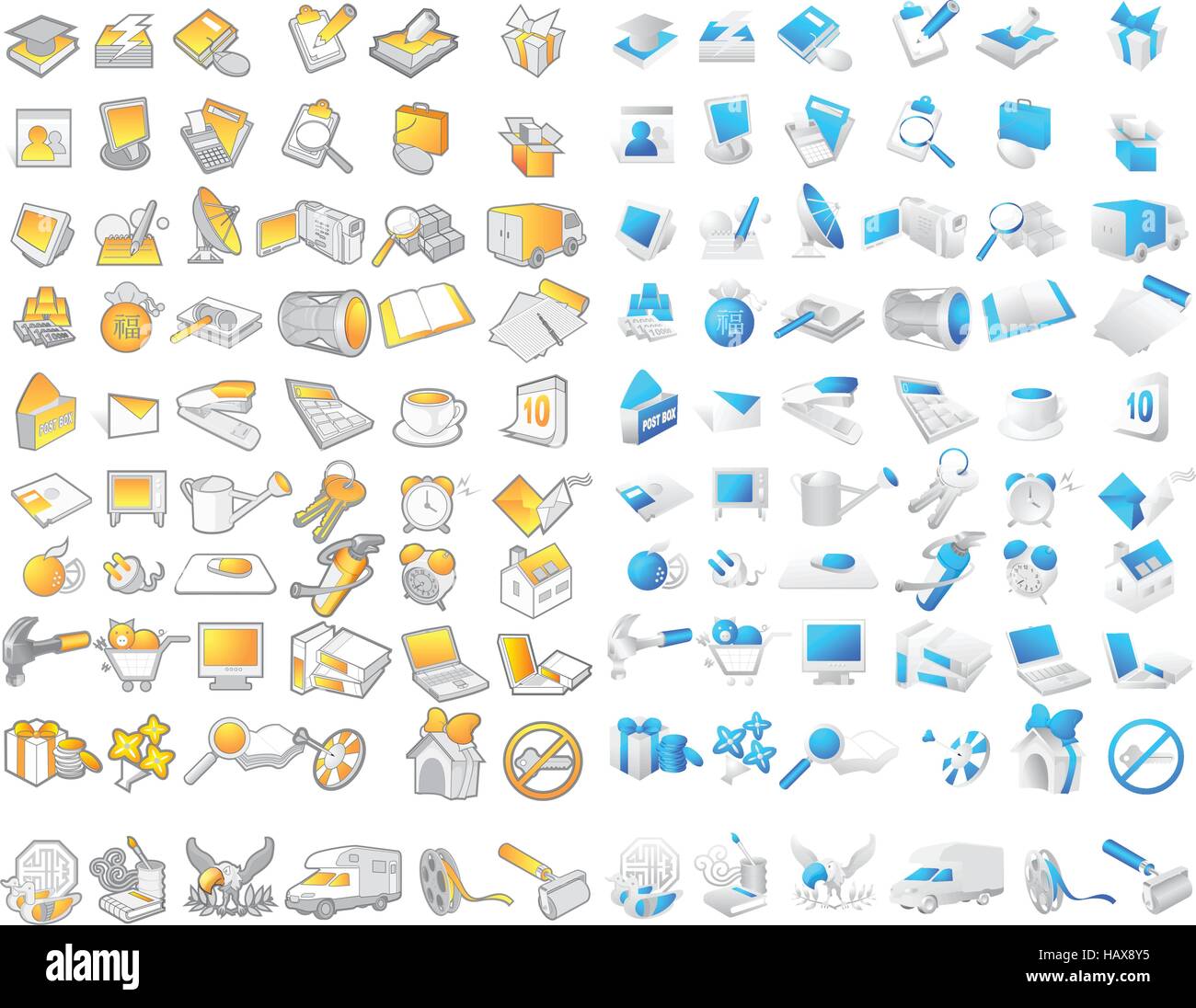 Icon Set Illustration and Painting Stock Vector Image & Art - Alamy