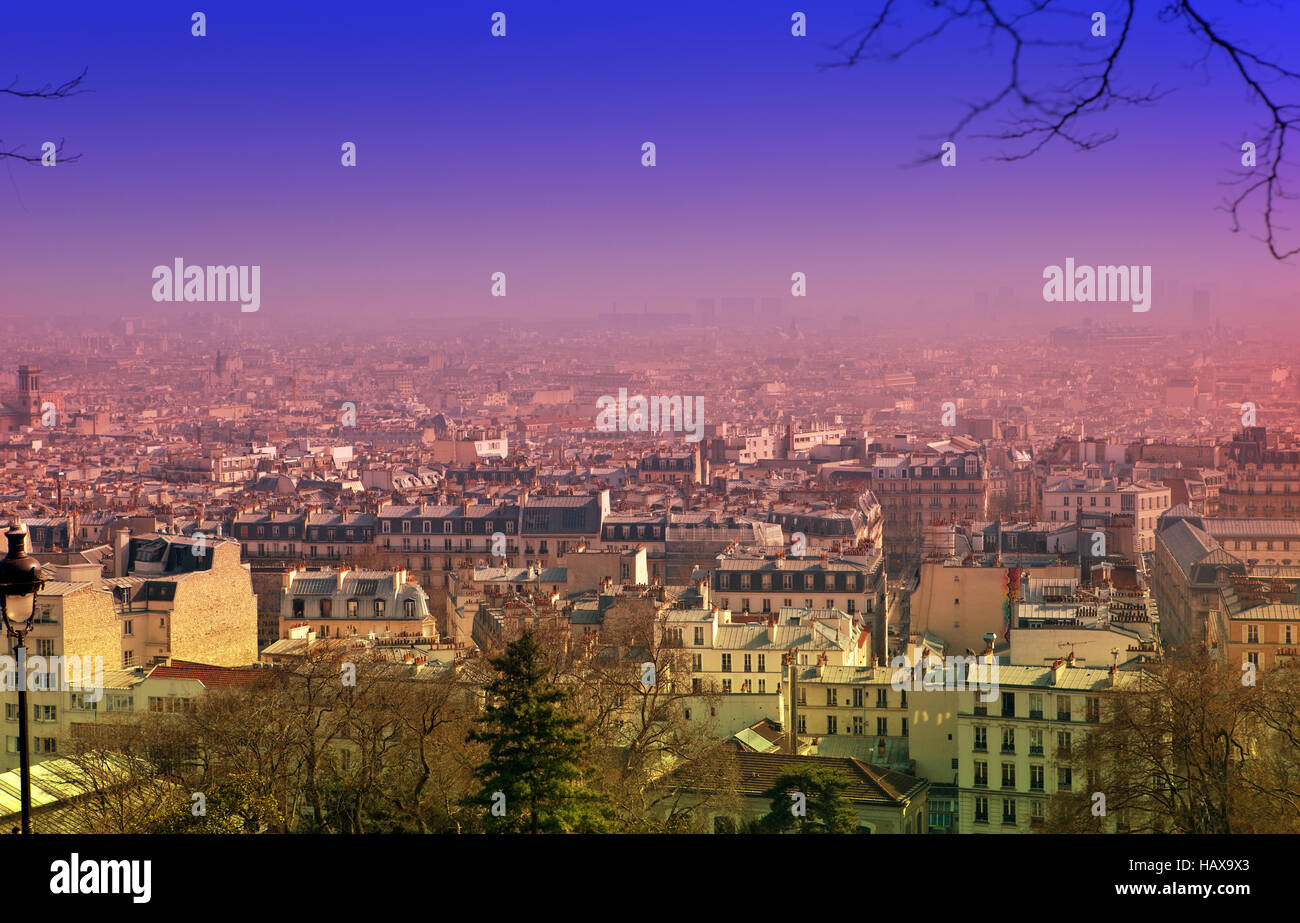 The city skyline Paris Stock Photo - Alamy