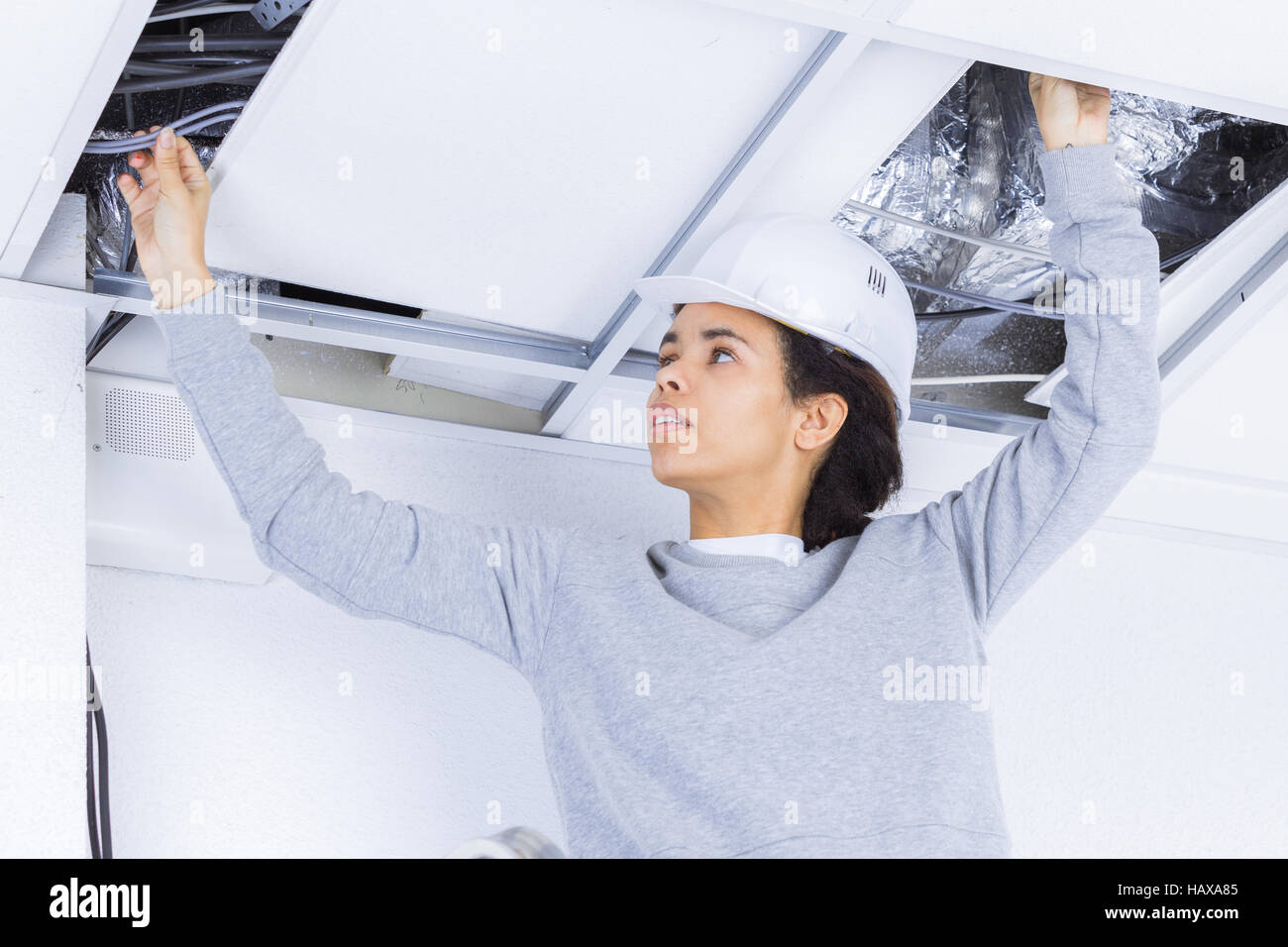 checking the electrical line Stock Photo - Alamy