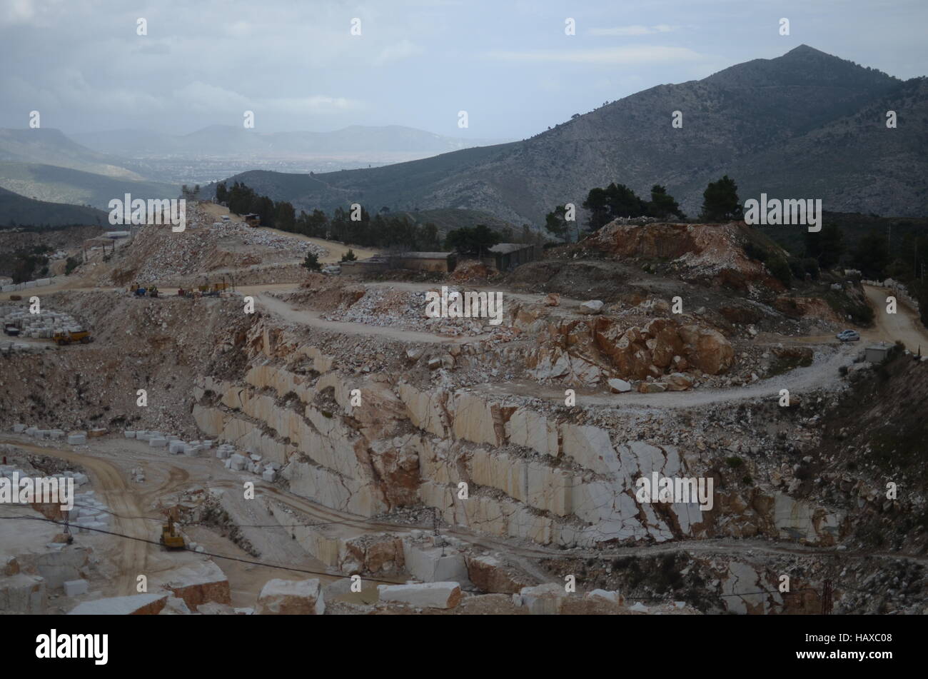 Old marble quarries high in the mountain Stock Photo - Alamy