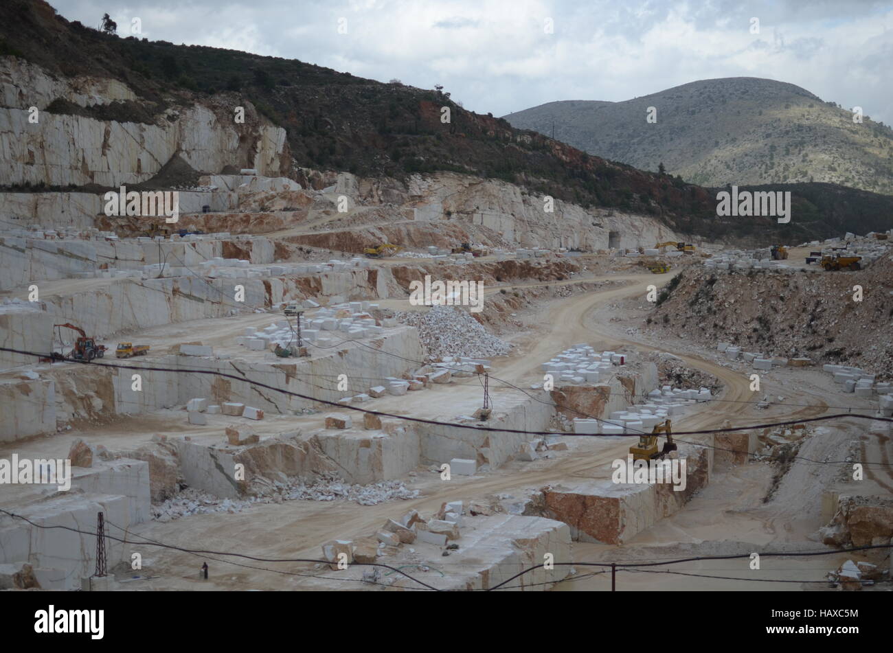 Old marble quarries high in the mountain Stock Photo - Alamy