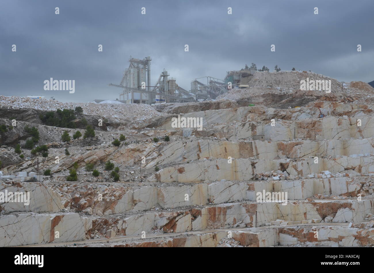 Old marble quarries high in the mountain Stock Photo - Alamy