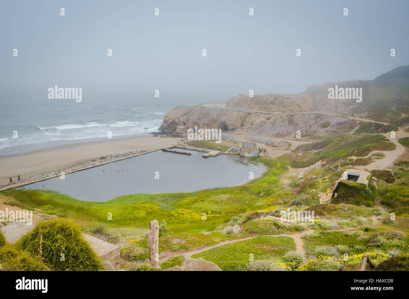 Sutro Baths were a large, privately owned public saltwater swimming ...