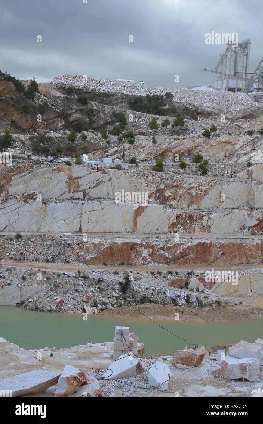 Old marble quarries high in the mountain Stock Photo - Alamy