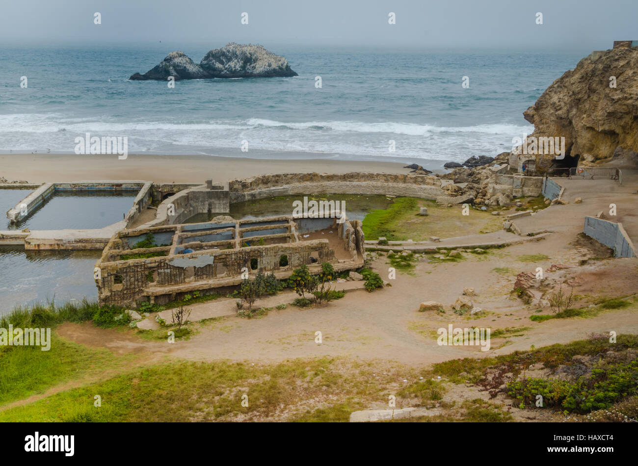 Sutro Baths were a large, privately owned public saltwater swimming ...