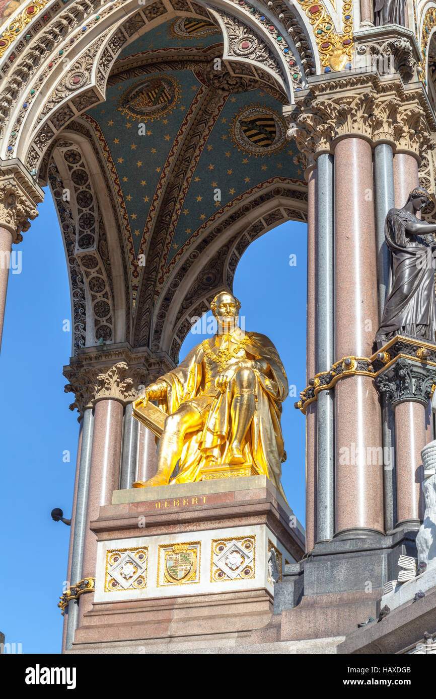 London The Albert statue memorial detail Stock Photo - Alamy