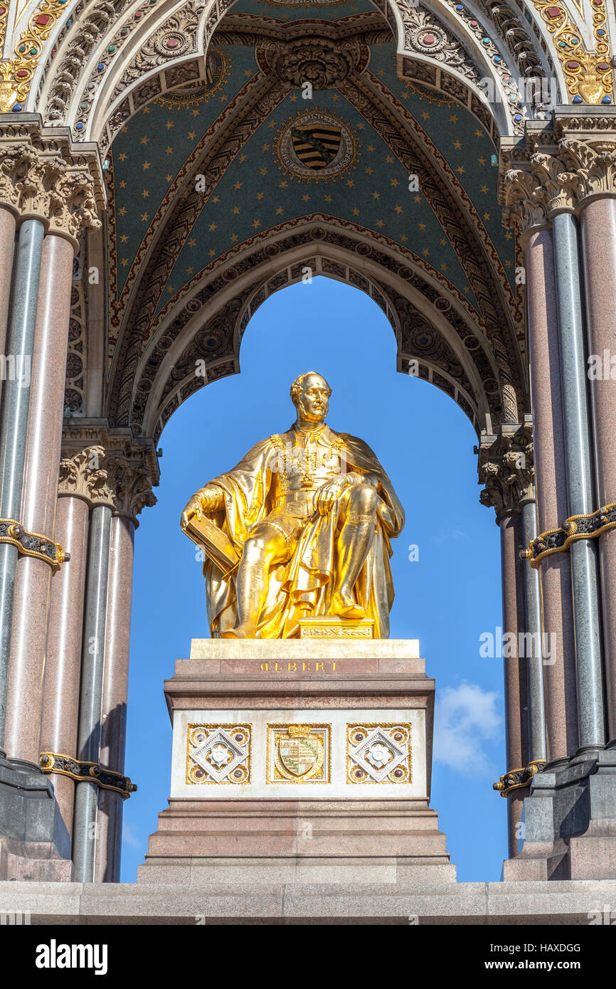 London The Albert statue memorial detail Stock Photo - Alamy