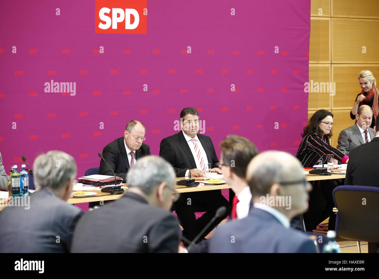 SPD party executive Meeting Stock Photo - Alamy