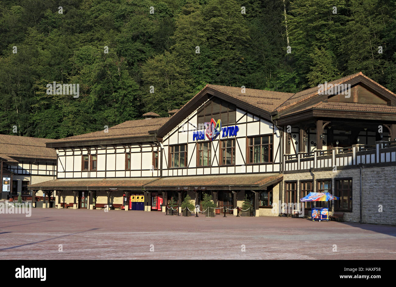 Rosa Khutor Alpine Resort in Krasnaya Polyana Stock Photo - Alamy