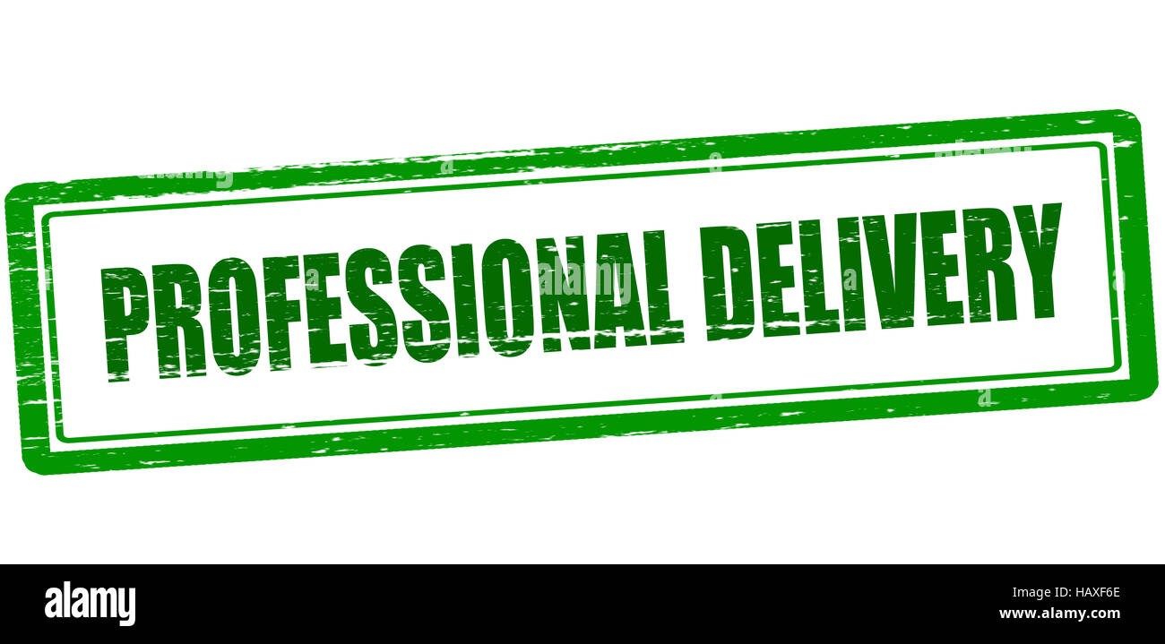 Rubber stamp with text professional delivery inside, vector ...