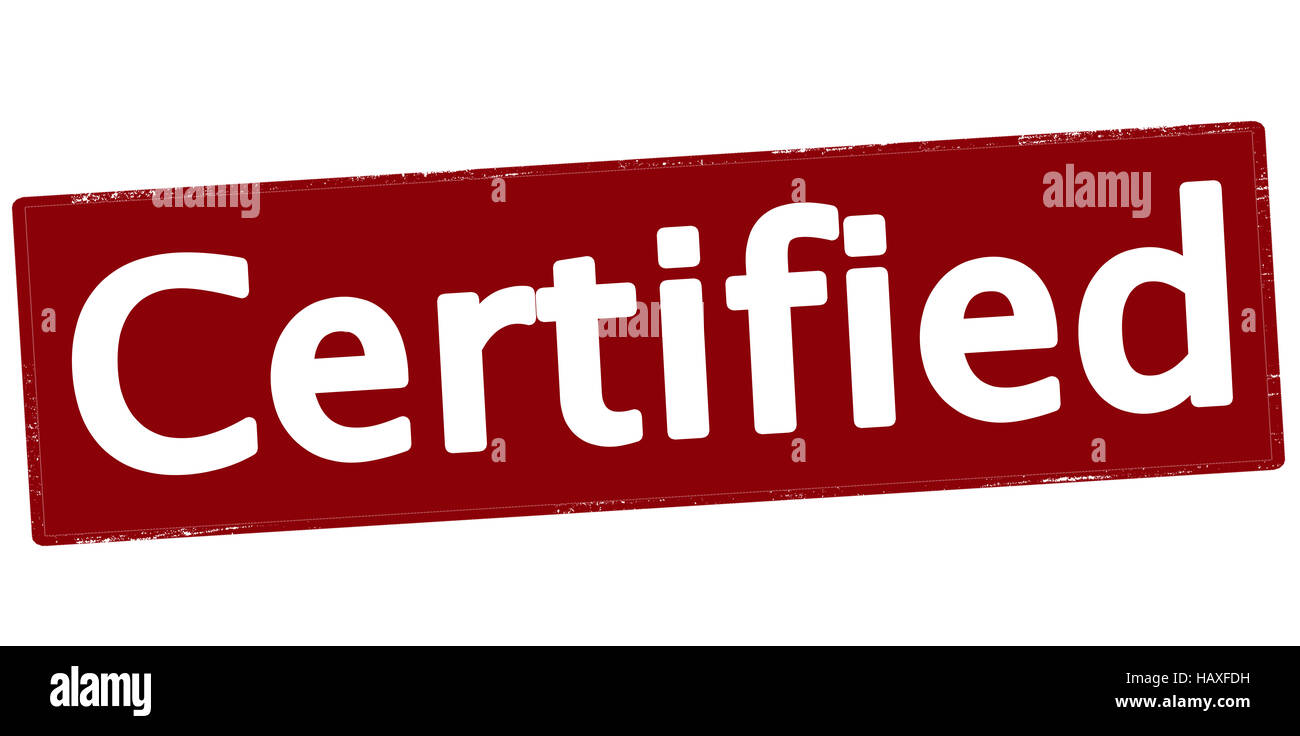 Rubber stamp with word certified inside, vector illustration Stock ...