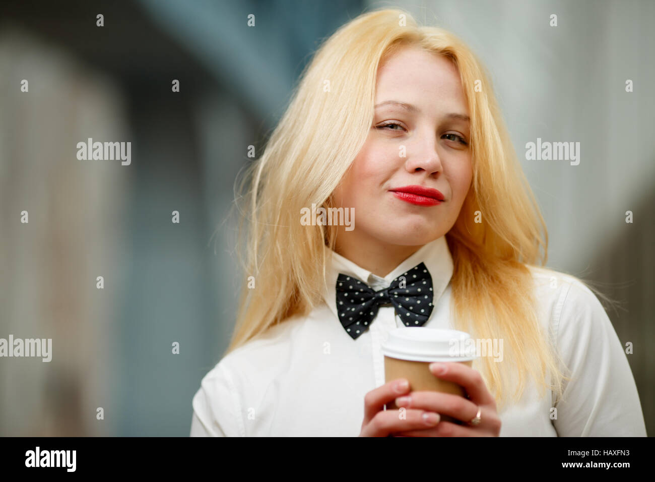 Beautiful ginger girl bow tie hi-res stock photography and images - Alamy