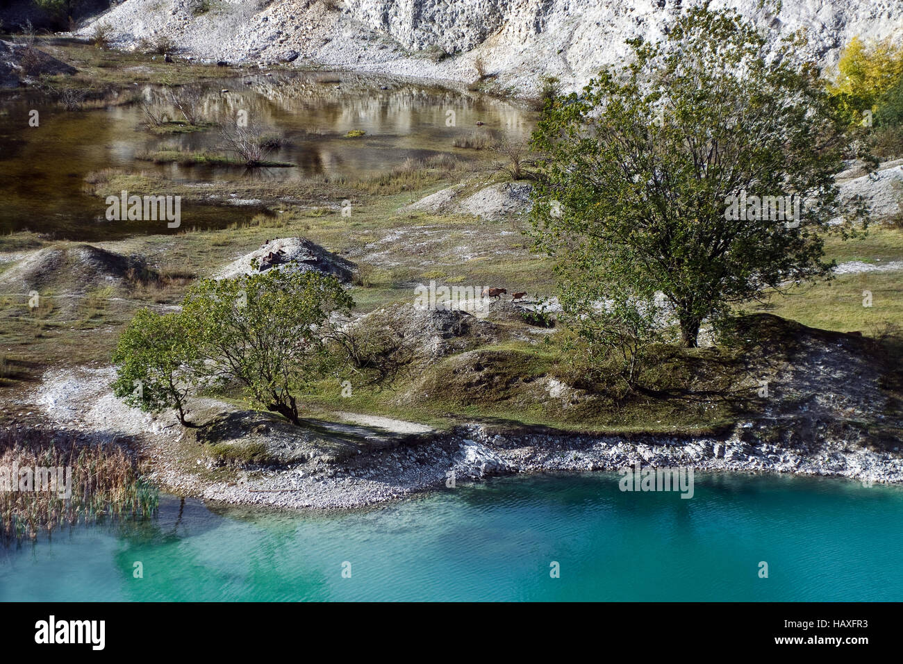 chalk-pit - limestone quarry Stock Photo - Alamy