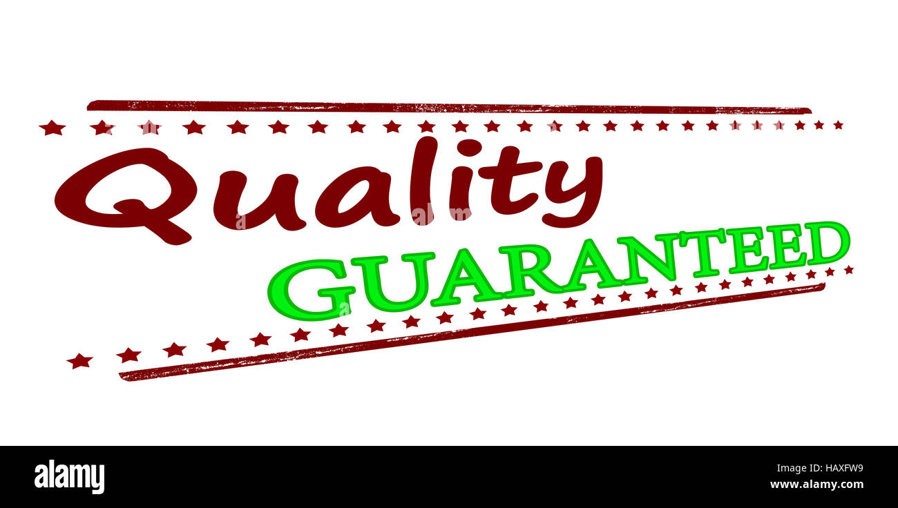 Rubber stamp with text quality guaranteed inside, vector illustration ...