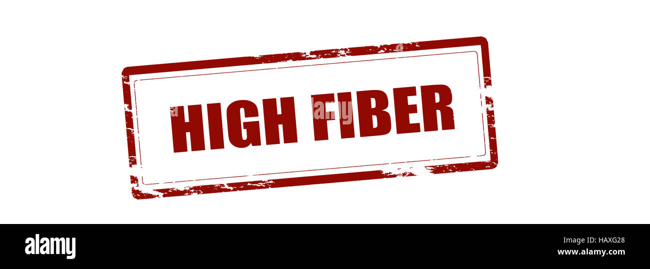 Rubber stamp with text high fiber inside, vector illustration Stock ...