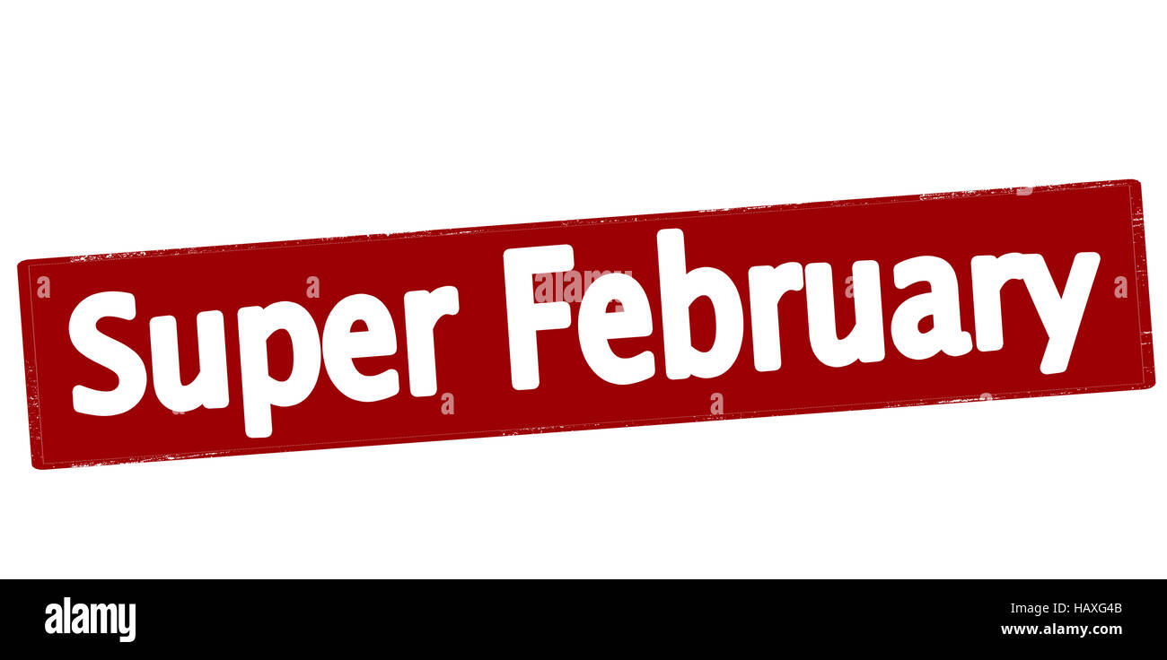 Stamp with text super February inside, vector illustration Stock Photo ...