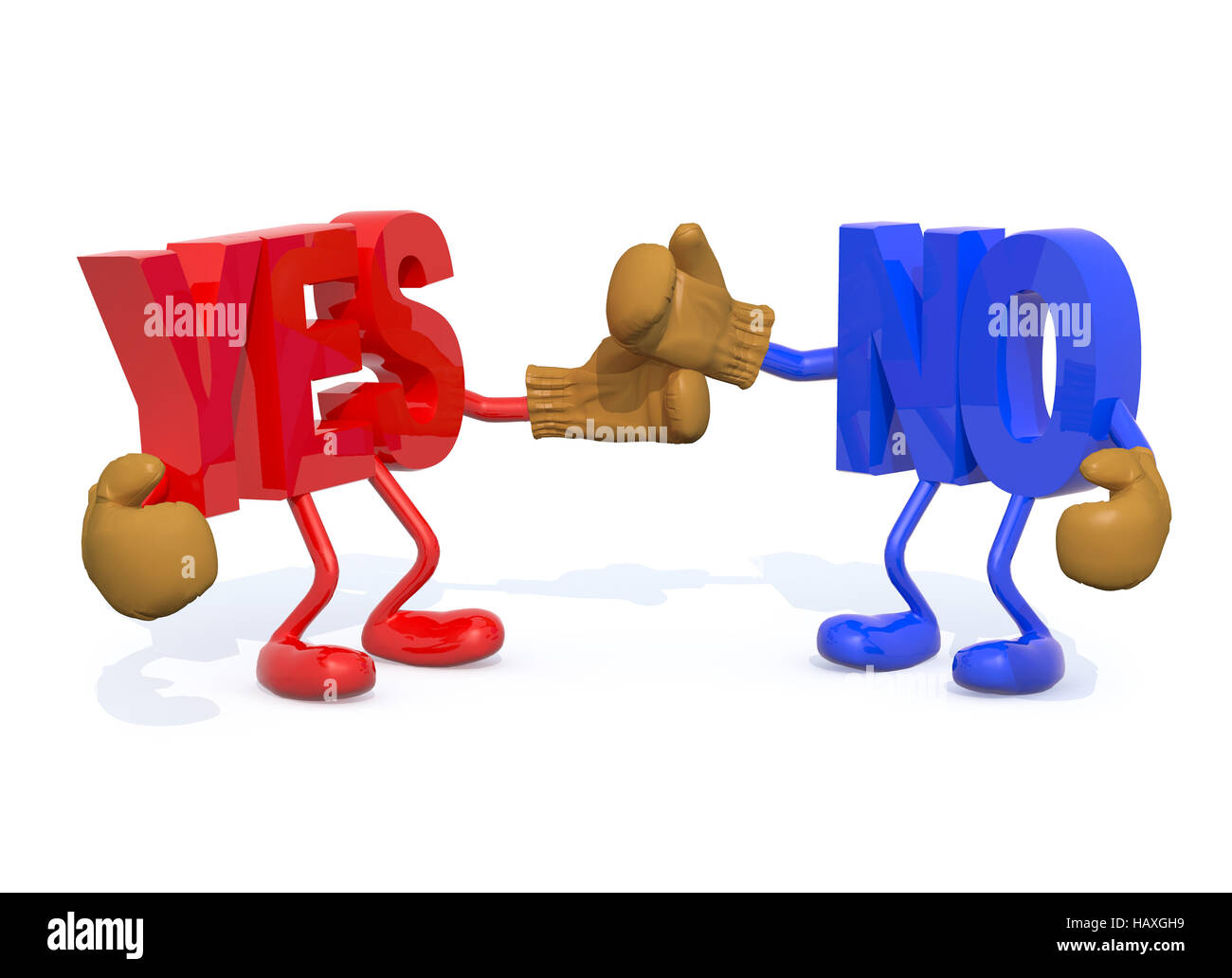 Yes no concept 3d Cut Out Stock Images & Pictures - Alamy